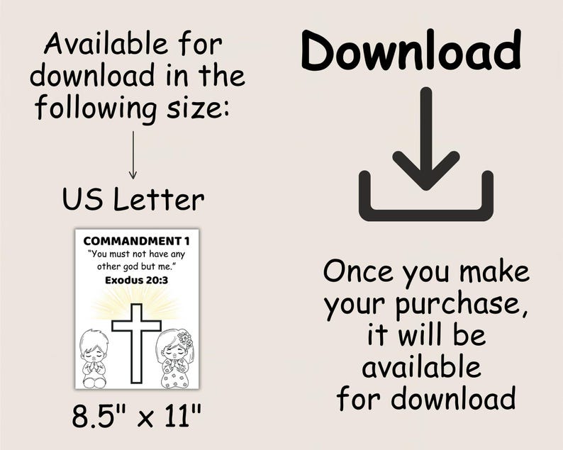 10 Commandments Kids Coloring Page & Fill in the Blanks for Sunday ...