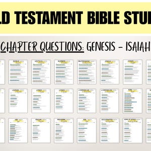 Bible Study PDF Printable, Old and New Testament Study Sheets, Bible ...