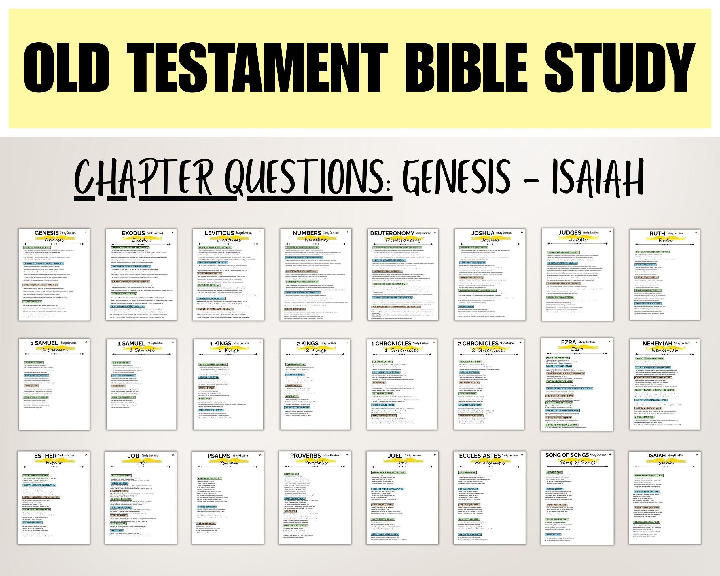 Bible Study PDF Printable, Old and New Testament Study Sheets, Bible ...