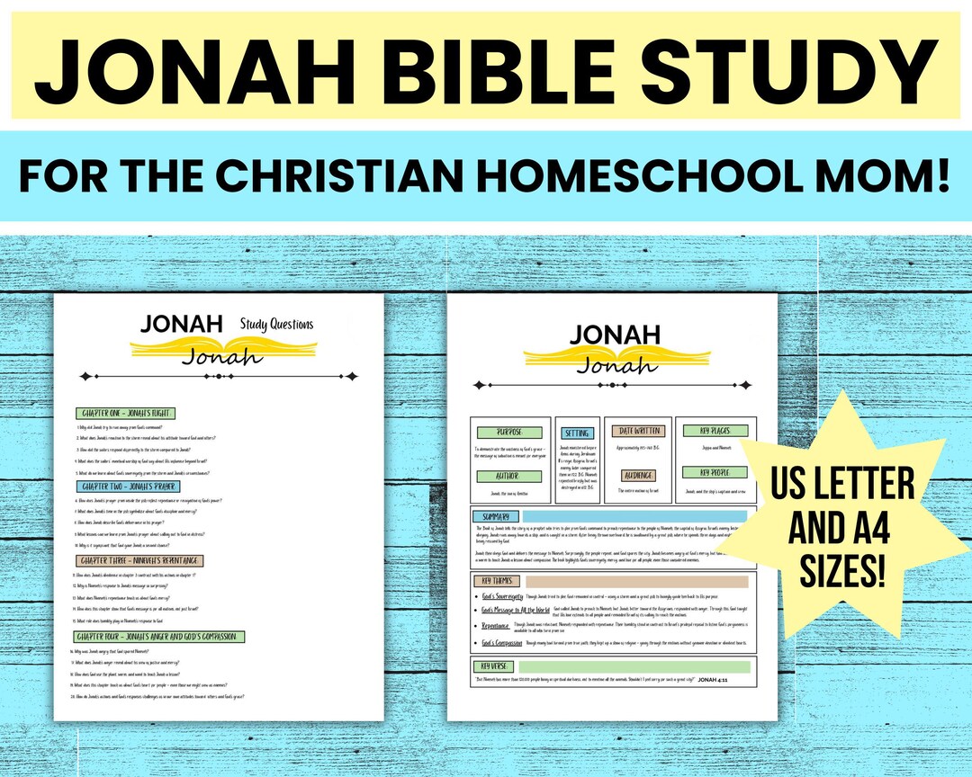 Jonah Bible Study for Women | Christian Homeschool Mom Bible Study ...