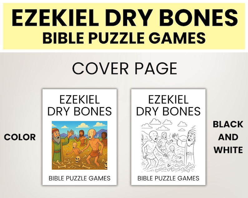 Ezekiel Dry Bones Sunday School Bible Activities for Kids - Christian ...