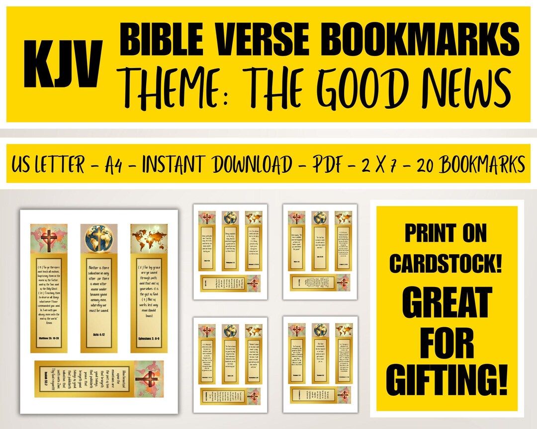 Good News Bible Verse Bookmarks KJV - Christian Gifts, Bible Study ...