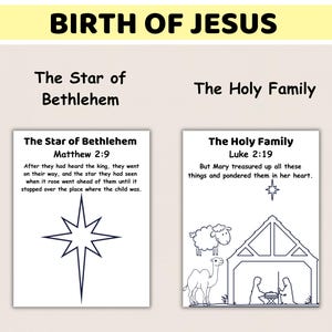 Birth of Jesus Christmas Story Coloring Pages - Christian Kids Art ...