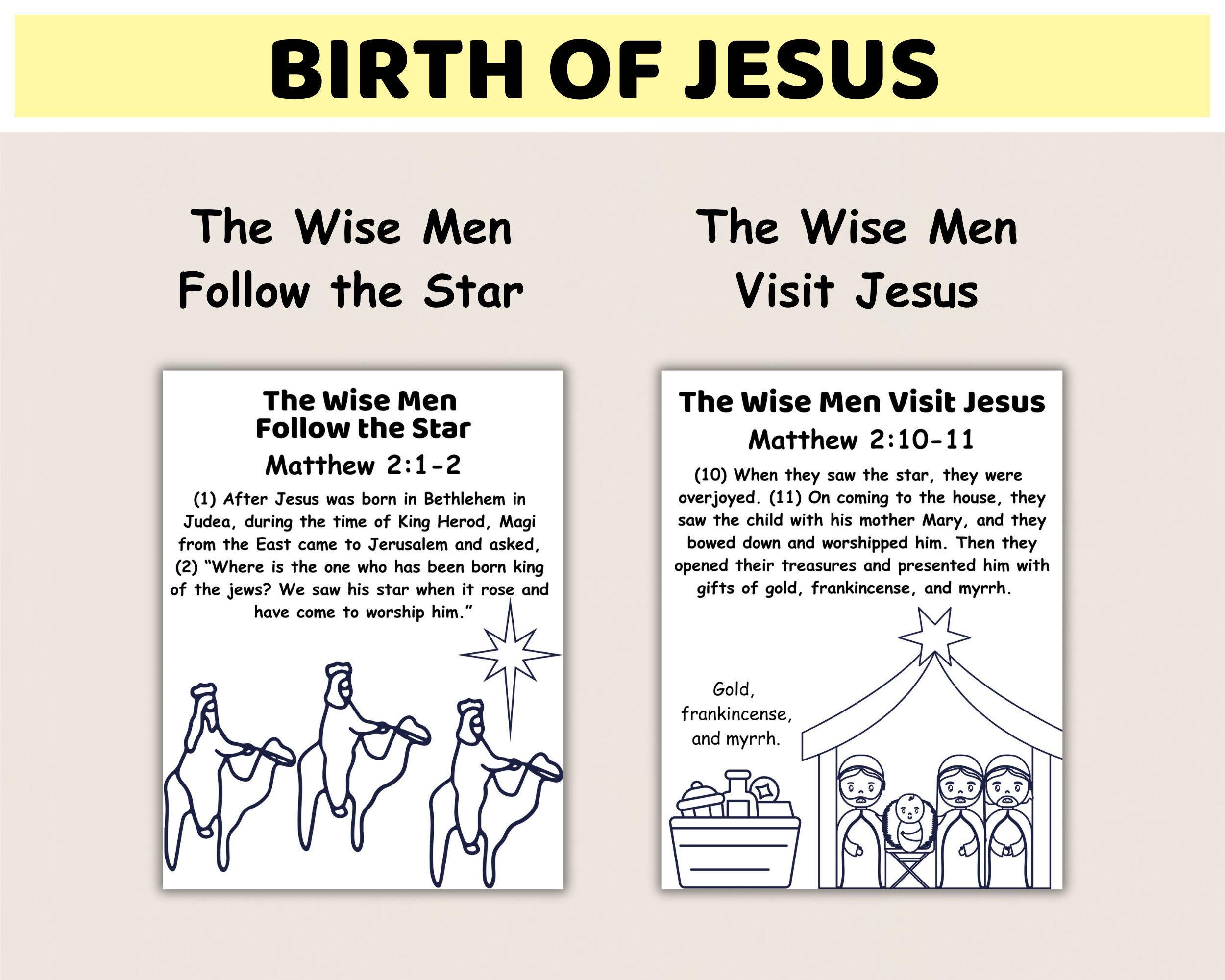 Birth of Jesus Christmas Story Coloring Pages - Christian Kids Art ...