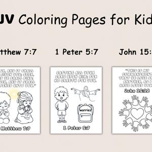 20 KJV Bible Verse Coloring Pages for Kids, Sunday School & Homeschool ...