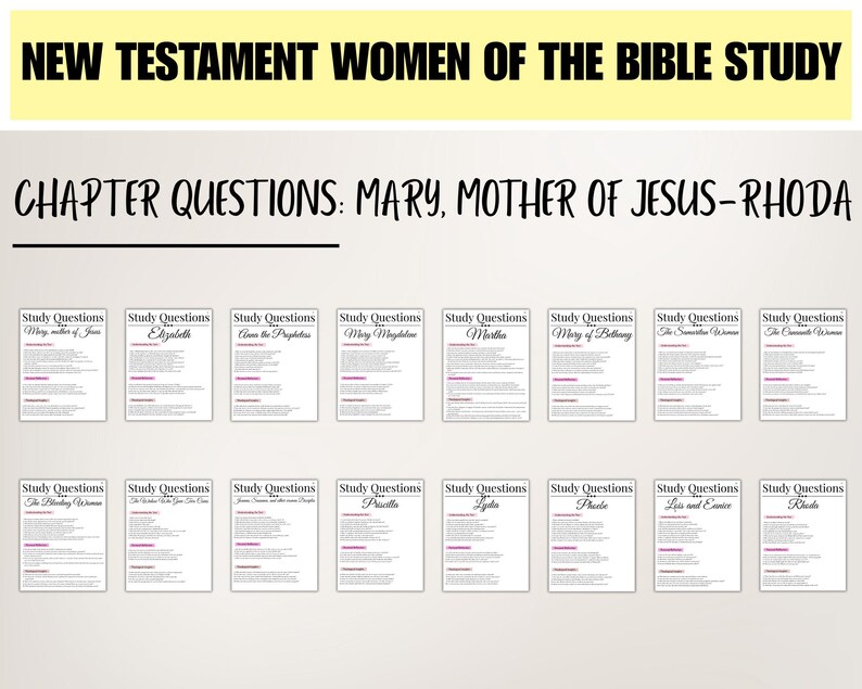 Women of the Bible Study PDF Old and New Testament Bible Study ...