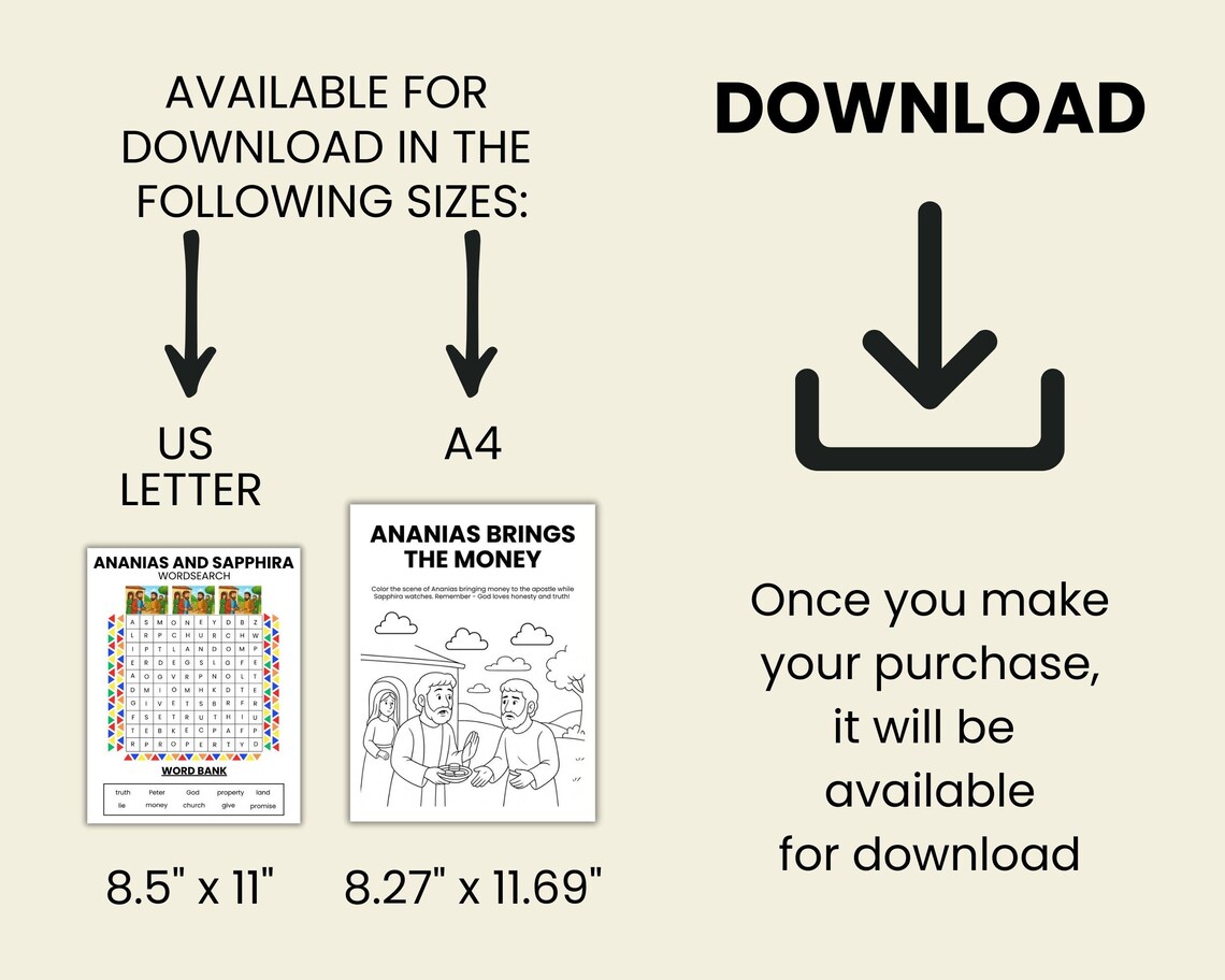 Ananias and Sapphira Bible Puzzle Games for Kids - Honesty Lesson ...