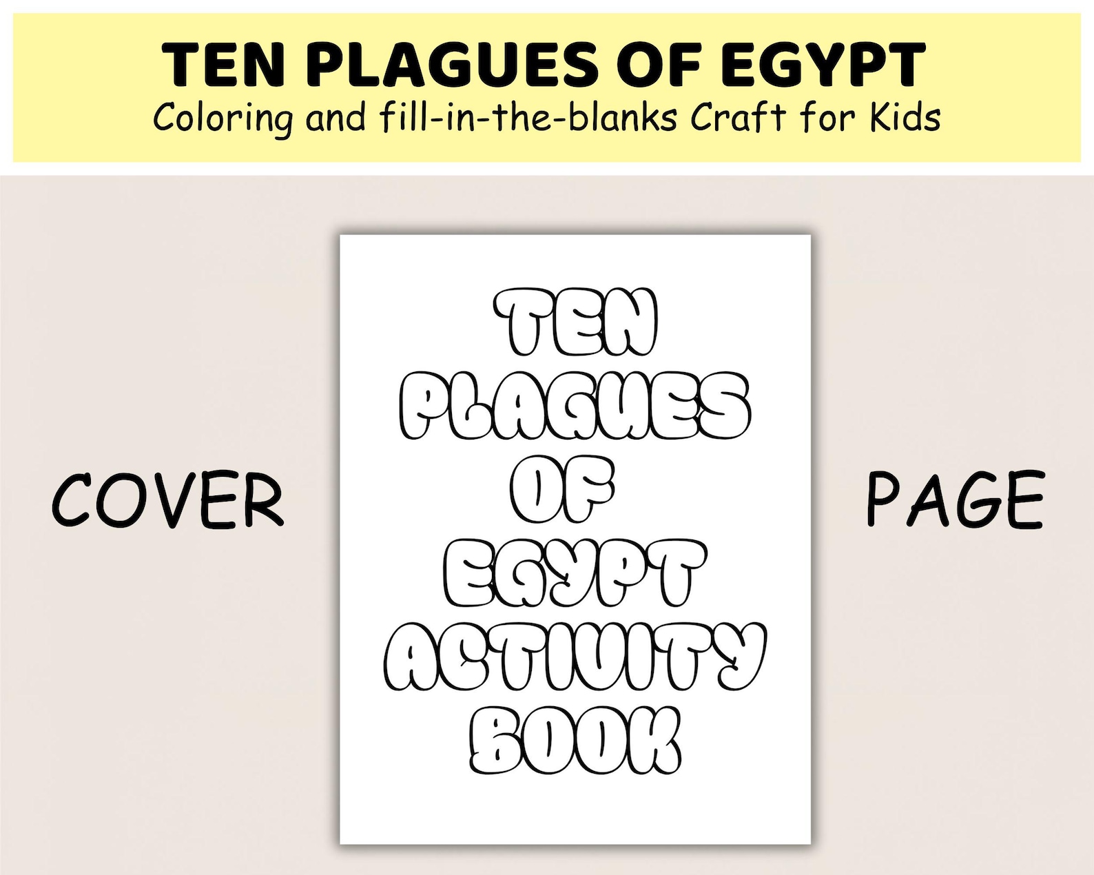 Ten Plagues of Egypt Craft for Kids Sunday School Homeschool Activity ...