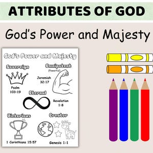 Attributes of God Coloring Pages for Kids - Bible Study, Sunday School ...