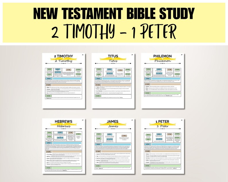 New Testament Bible Studies PDF Printable Bible Study Questions, Bible ...