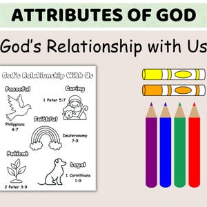 Attributes of God Coloring Pages for Kids - Bible Study, Sunday School ...