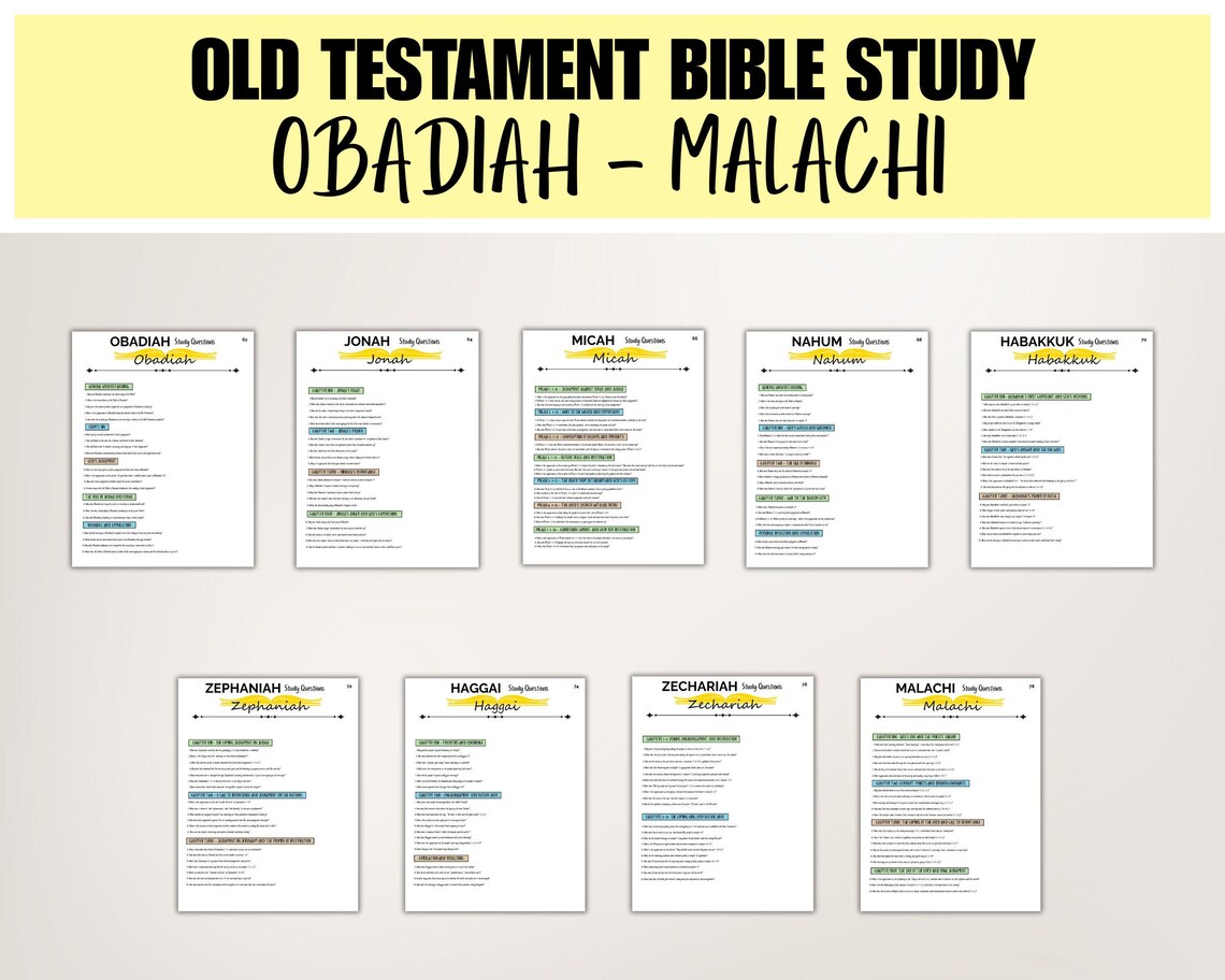 Old Testament Books of the Bible Study Printable PDF Bible Study ...
