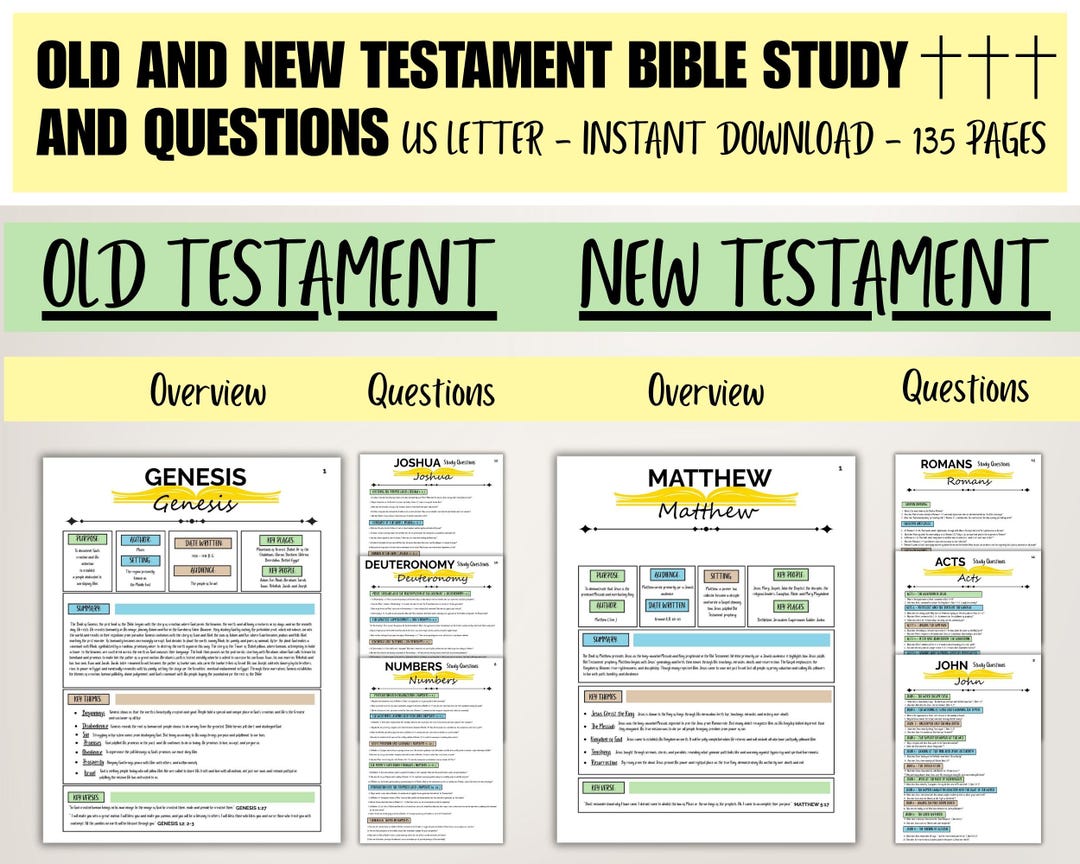 Teen Bible Study Guide Printables - Old and New Testament Worksheets ...