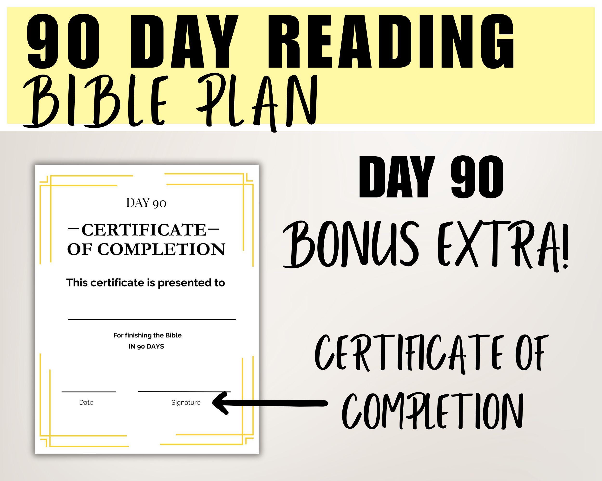 90 Day Bible Reading Plan PDF - Printable Bible Study Tool, Church ...