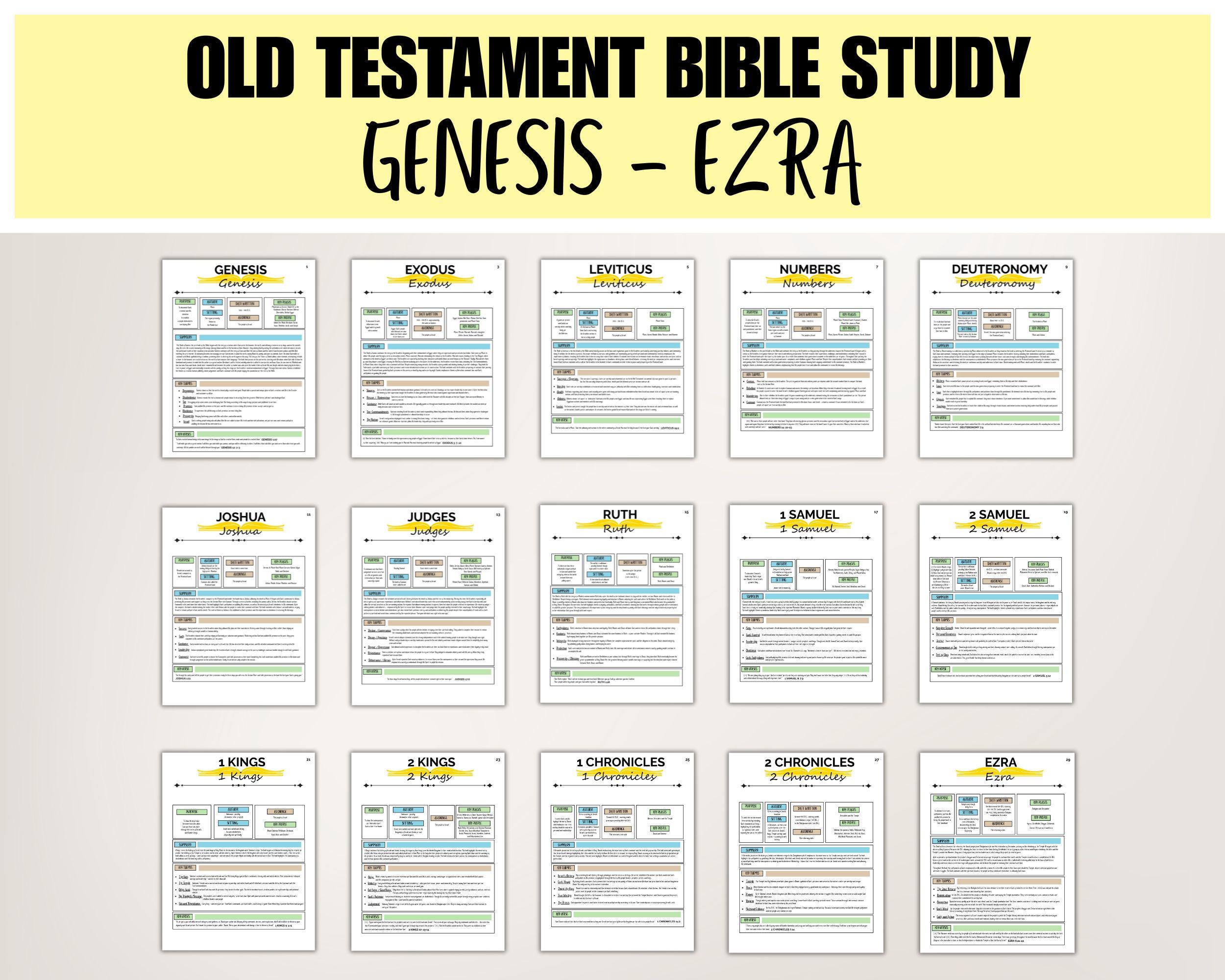 Old Testament Books of the Bible Study Printable PDF Bible Study ...