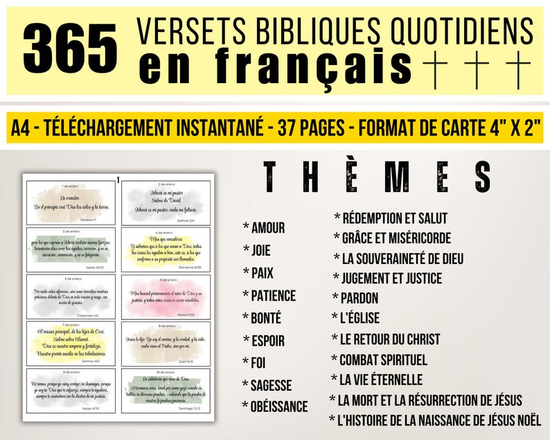 365 Bible Verses in French, Louis Segond - Love, Joy, Faith, Hope ...