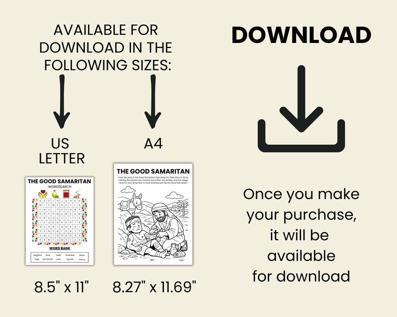 Good Samaritan Bible Activities for Kids - Sunday School Puzzle Pack ...