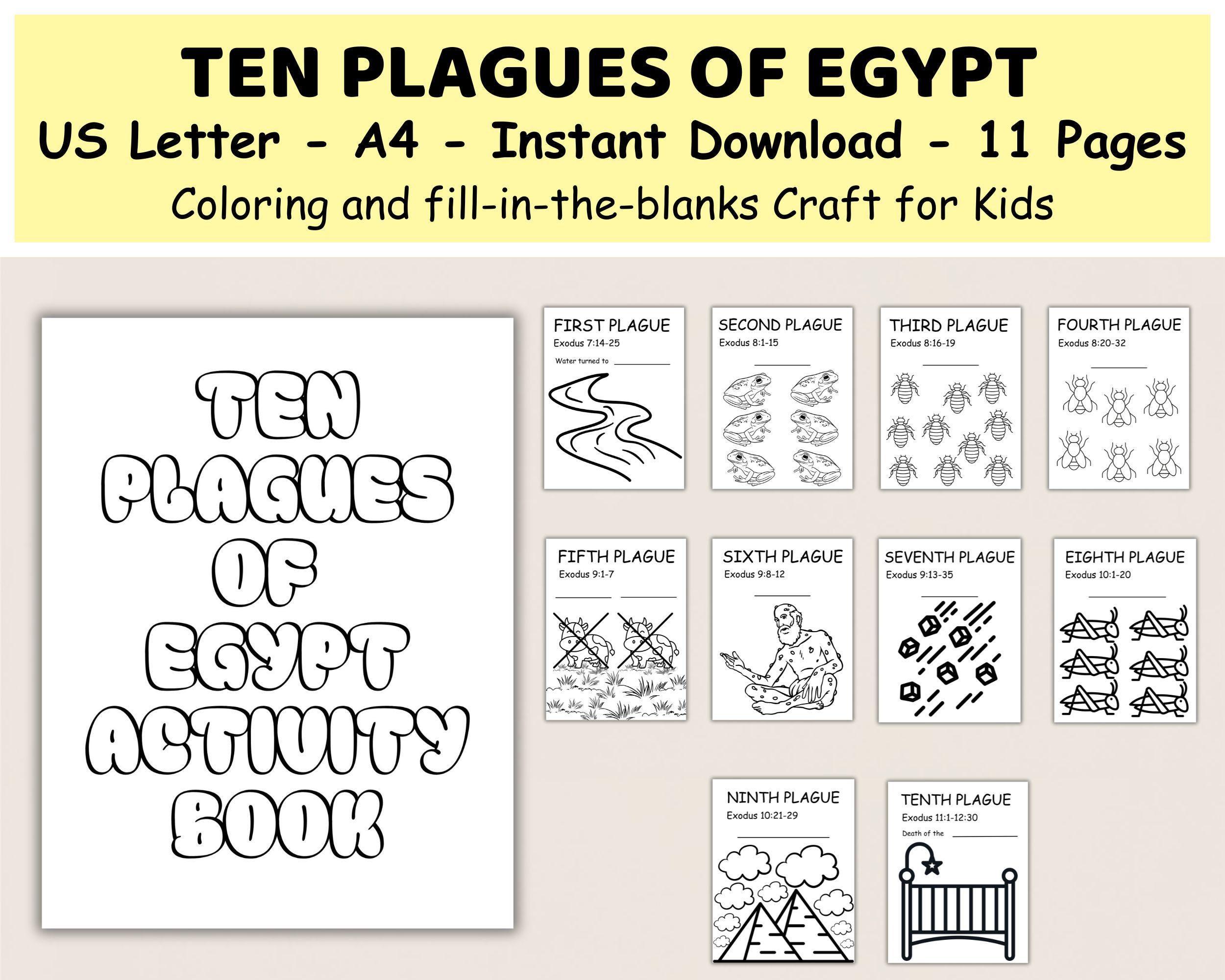Ten Plagues of Egypt Craft for Kids Sunday School Homeschool Activity ...