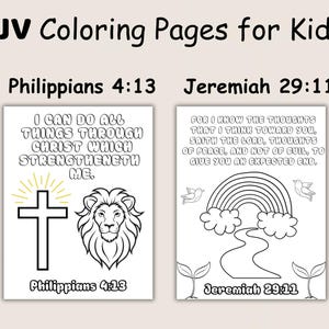 10 KJV Bible Verse Coloring Pages for Kids - Sunday School, Church ...