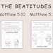 KJV Beatitudes Coloring Pages for Kids, Fill in the Blanks, Sunday ...