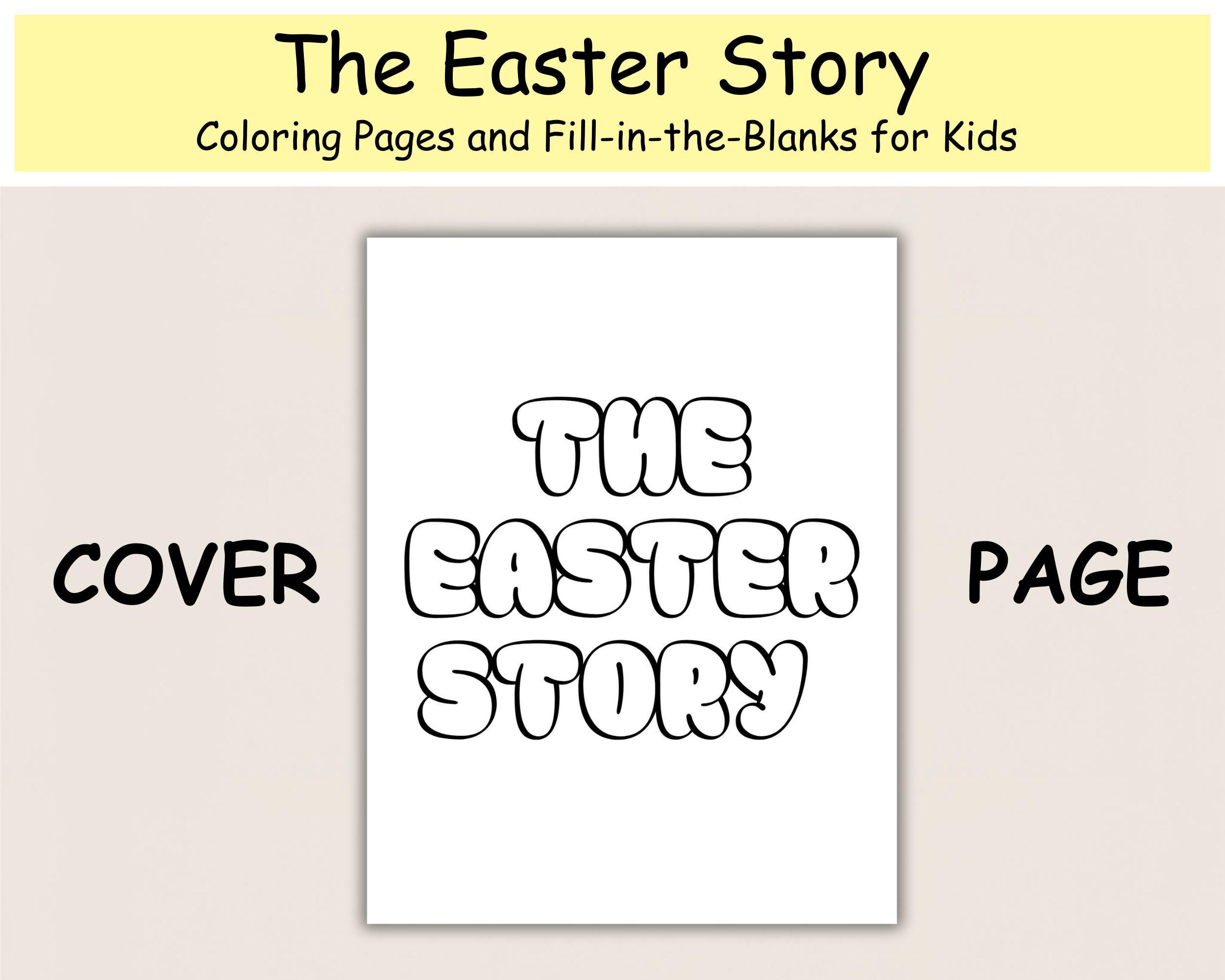 The Easter Story Bible Craft for Kids Coloring Pages, Sunday School ...
