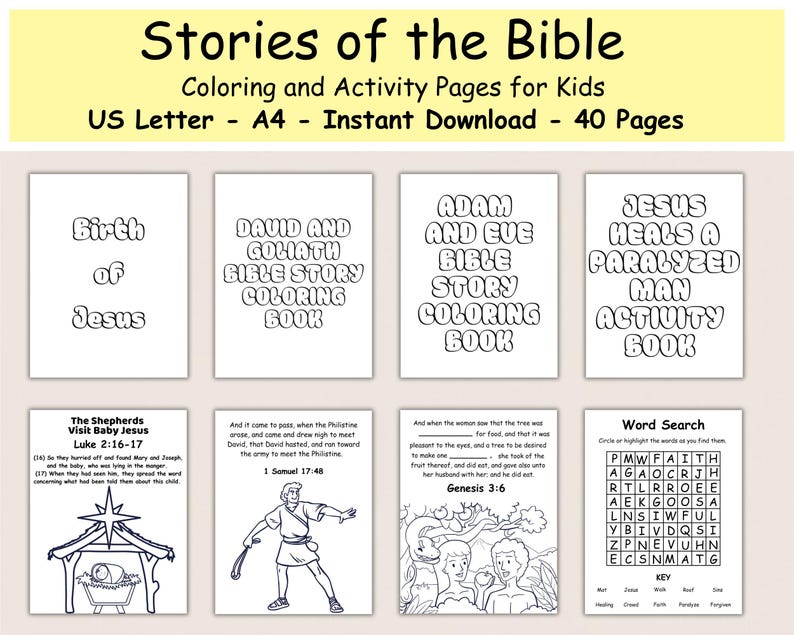 Bible Stories Bundle for Sunday School & Homeschool - Birth of Jesus ...