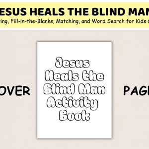 Jesus Heals the Blind Man Craft - KJV Bible Story Coloring, Fill in the ...