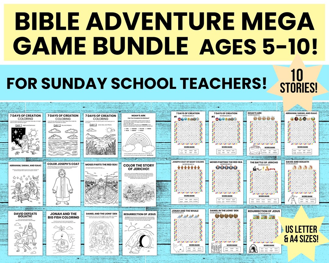 Bible Adventure Mega Game Bundle - Sunday School Bible Puzzles ...