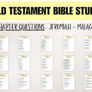 Bible Study PDF Printable, Old and New Testament Study Sheets, Bible ...
