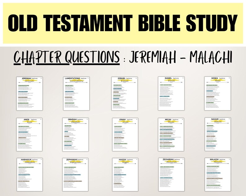 Bible Study PDF Printable, Old and New Testament Study Sheets, Bible ...