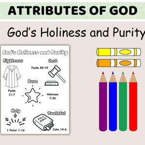 Attributes of God Coloring Pages for Kids - Bible Study, Sunday School ...