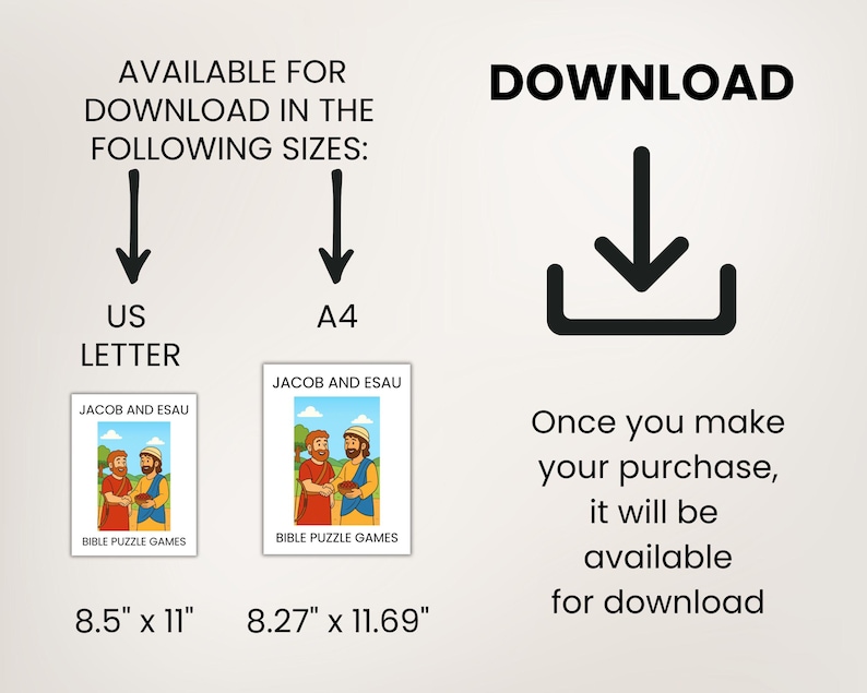 Jacob and Esau Bible Lesson Games for Sunday School - Bible Worksheets ...