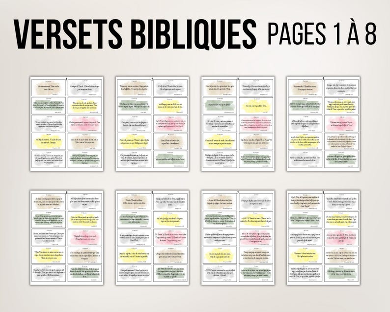 365 Bible Verses in French, Louis Segond - Love, Joy, Faith, Hope ...