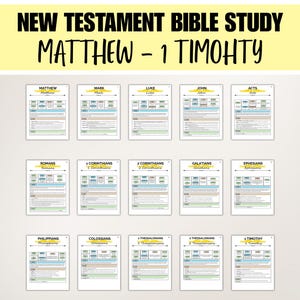 New Testament Bible Studies PDF Printable Bible Study Questions, Bible ...