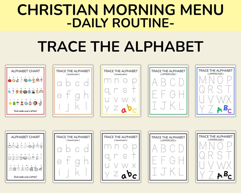 Christian Preschool Morning Binder | Daily Routine Learning Pack ...
