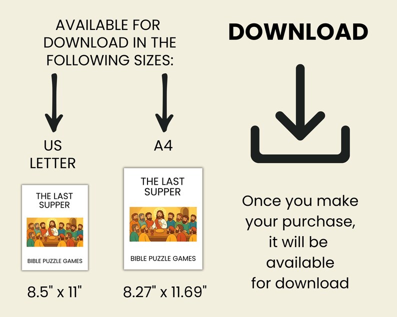 The Last Supper Bible Puzzle Games for Sunday School - Kids Activity ...