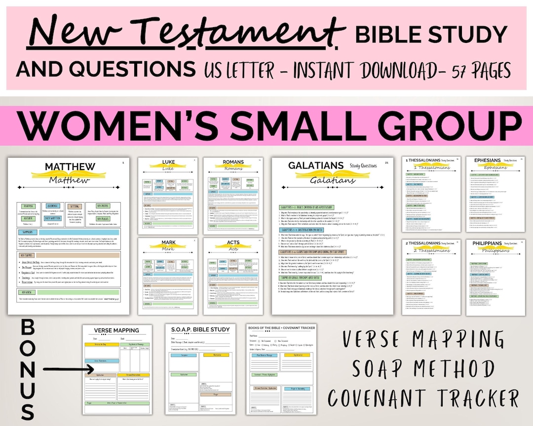 New Testament Bible Study for Women - SOAP Method - Verse Mapping ...