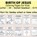 Birth of Jesus Christmas Story Coloring Pages - Christian Kids Art ...