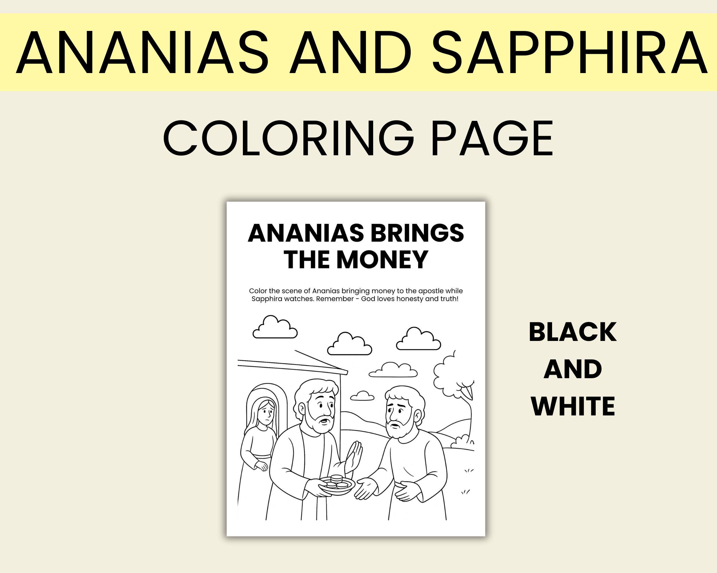 Ananias and Sapphira Bible Puzzle Games - Christian Homeschool ...