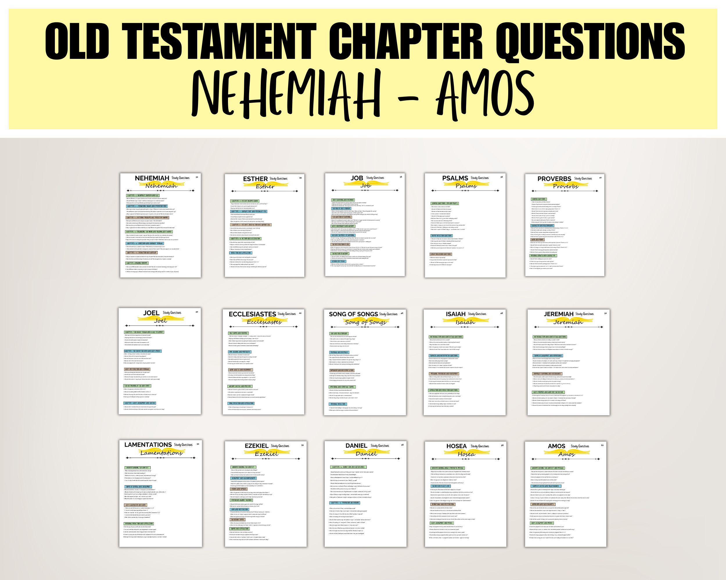 Old Testament Books of the Bible Study Printable PDF Bible Study ...