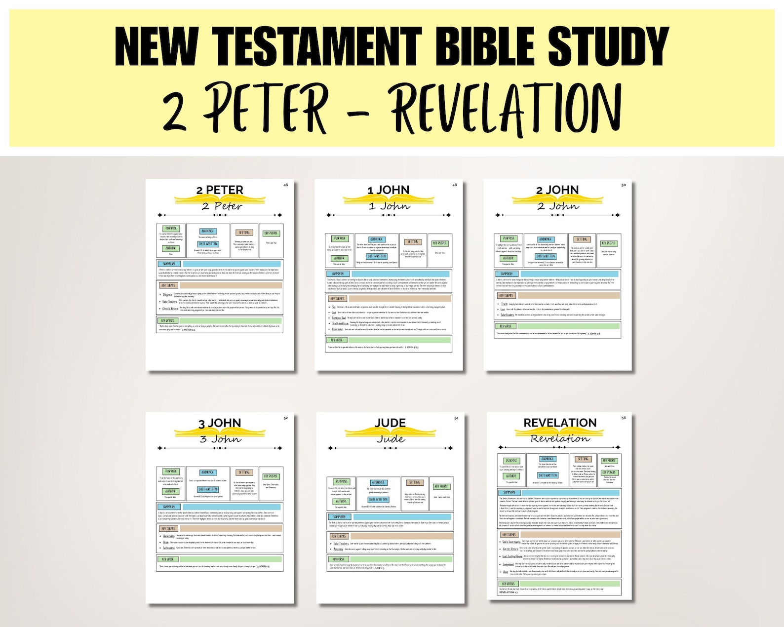 New Testament Bible Studies PDF Printable Bible Study Questions, Bible ...