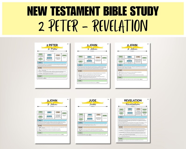 New Testament Bible Studies PDF Printable Bible Study Questions, Bible ...