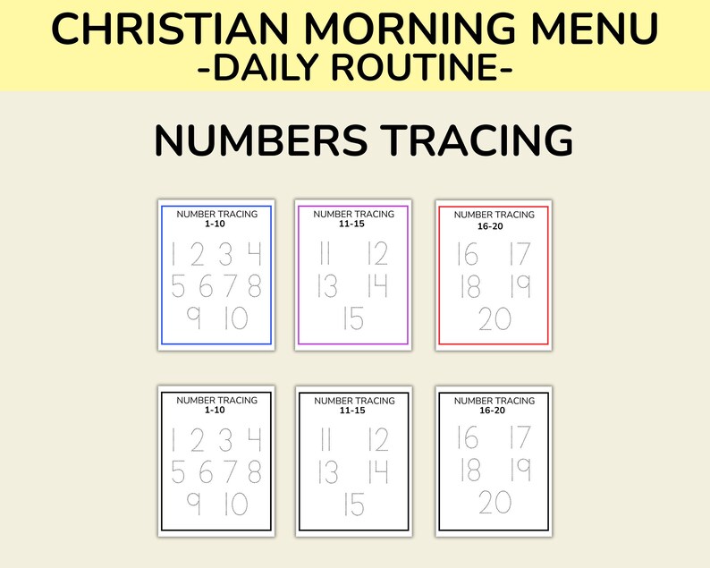 Christian Preschool Morning Binder | Daily Routine Learning Pack ...