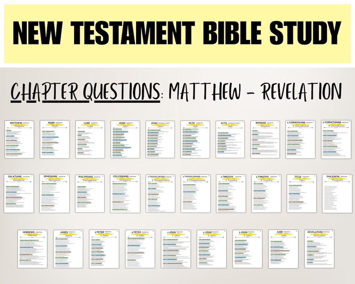 Bible Study PDF Printable, Old and New Testament Study Sheets, Bible ...