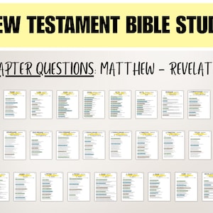 Bible Study PDF Printable, Old and New Testament Study Sheets, Bible ...