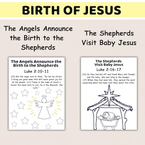 Birth of Jesus Christmas Story Coloring Pages - Christian Kids Art ...