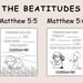 KJV Beatitudes Coloring Pages for Kids, Fill in the Blanks, Sunday ...