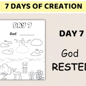 7 Days of Creation Printable Coloring Pages & Fill-in-the-blanks for ...