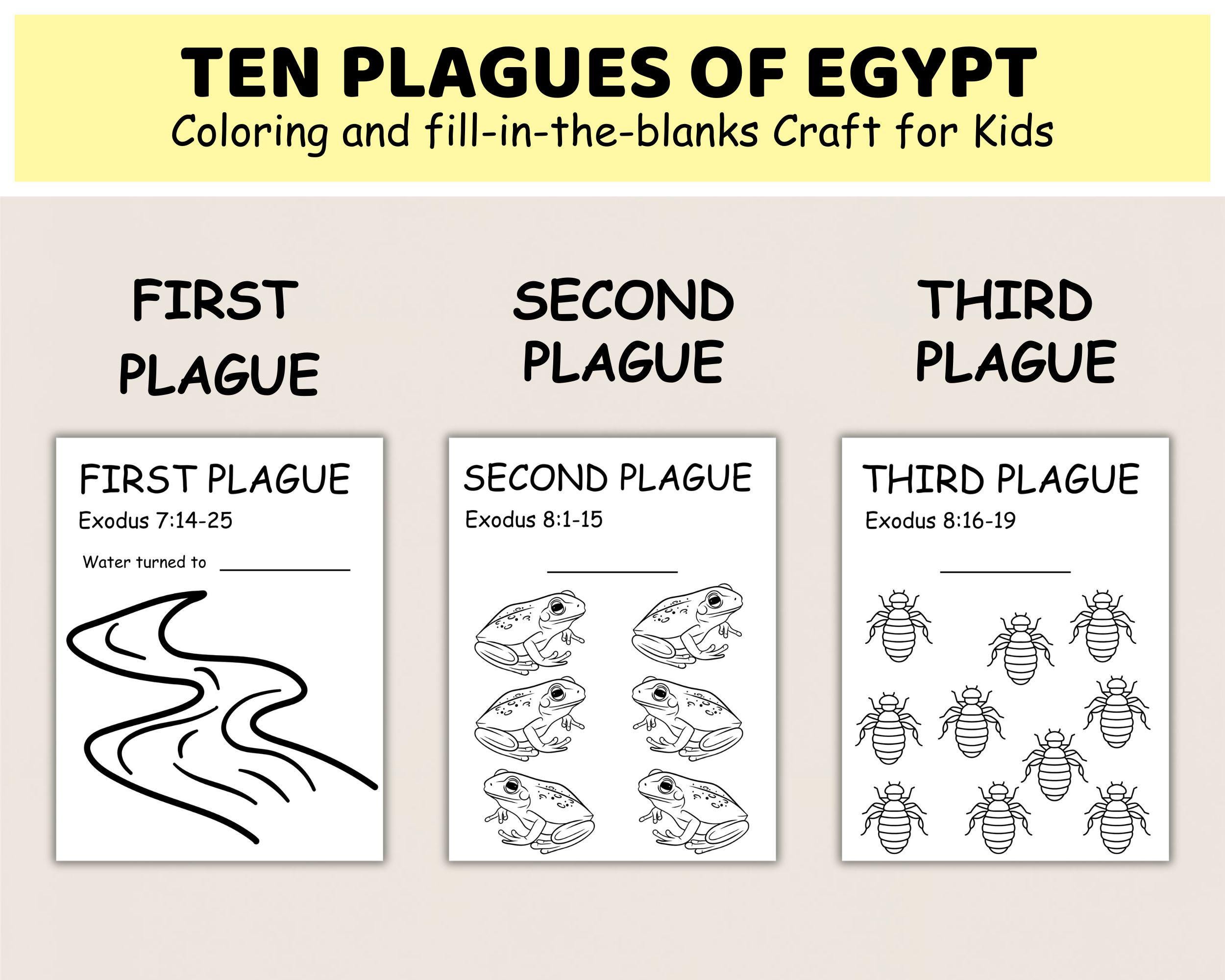 Ten Plagues of Egypt Craft for Kids Sunday School Homeschool Activity ...