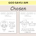 God Says I Am Coloring Craft for Kids - Fill in the Blanks Bible ...